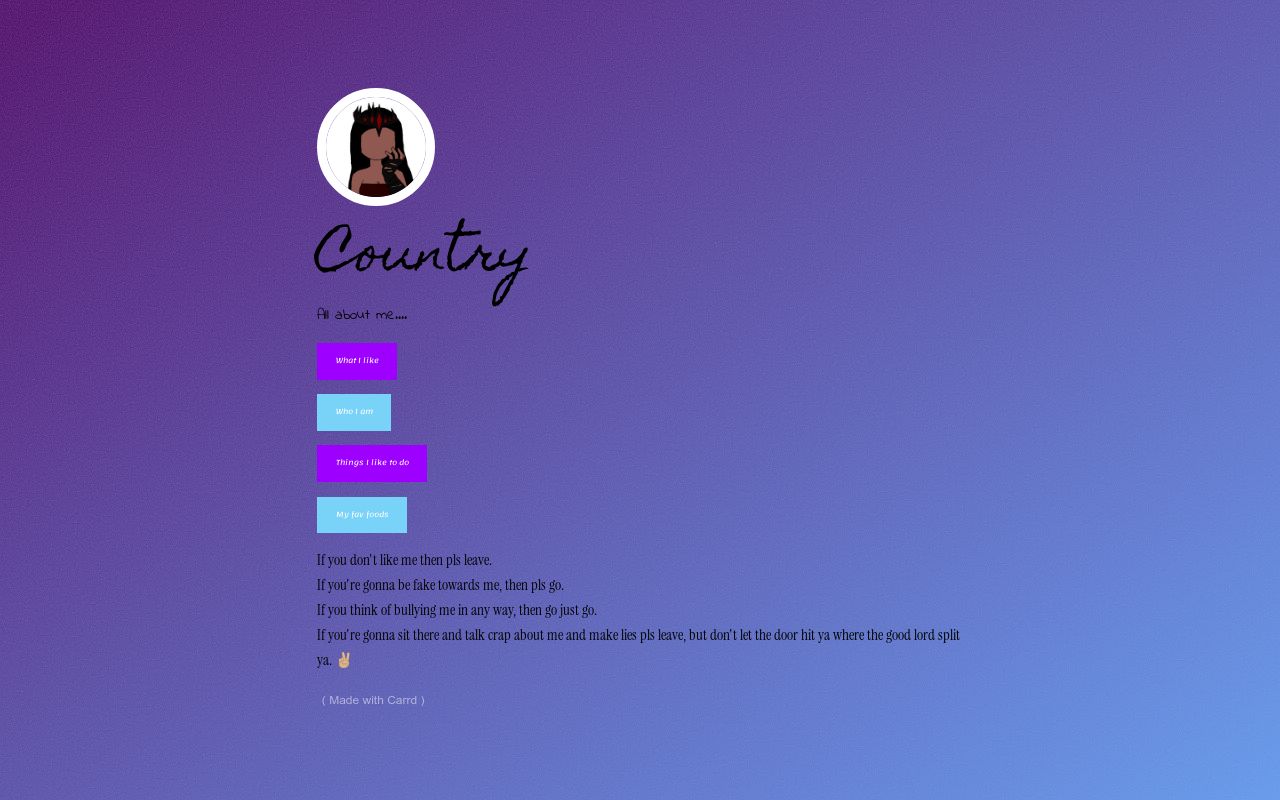 Country card